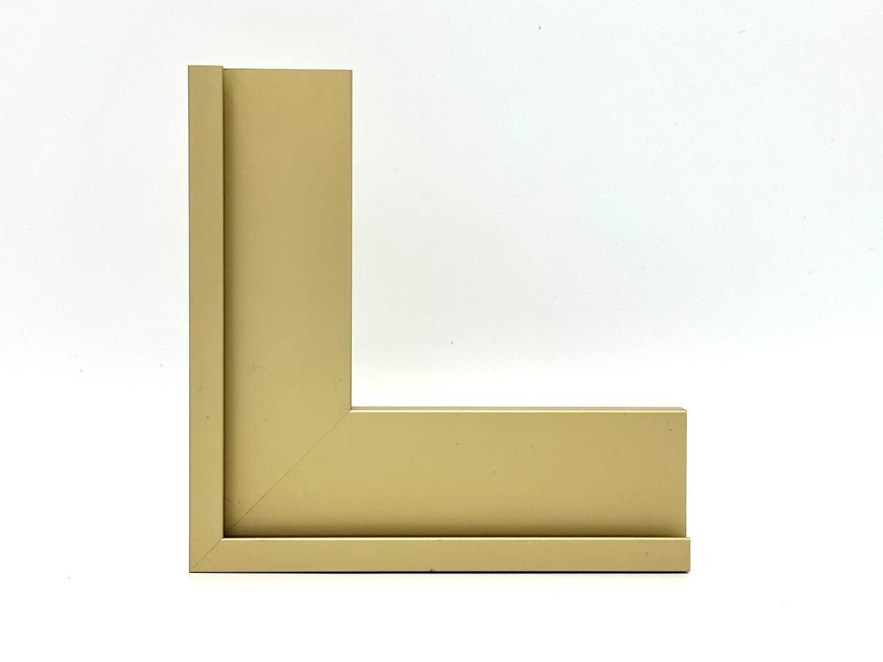 Modena Matte Gold Corner Aluminum Profile Samples | Cronos Design