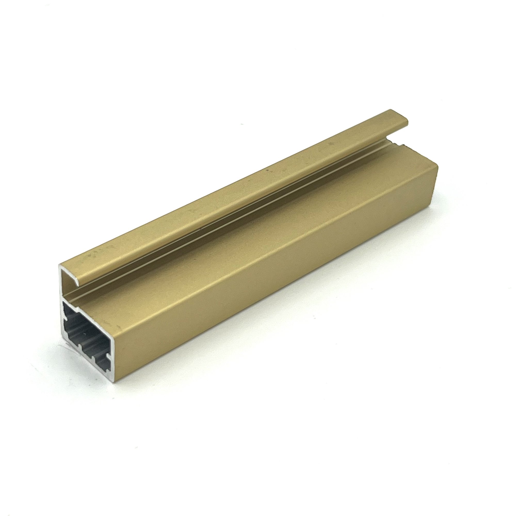 Verona Brushed Gold Aluminum Profile Samples | Cronos Design