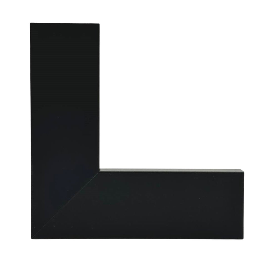 Imola Matte Black Corner Aluminum Profile Samples | Cronos Design