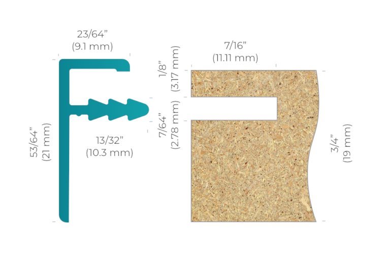 S-011 Edge Banding Aluminum Edge Banding | Cronos Design